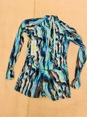 Tutublue | Swim | Tutublue Upf 5 Blue Abalone Long Sleeve Swimsuit Rash ...